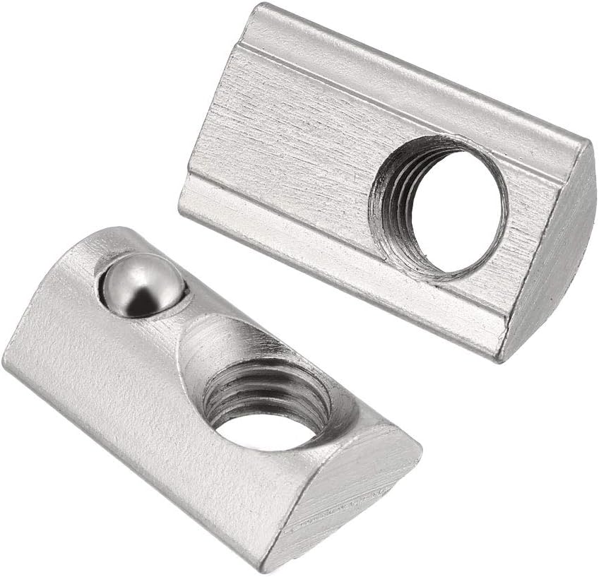 Amazon.com: uxcell Roll-in Spring M8 T Nut, Roll Ball Elastic Nuts for ...