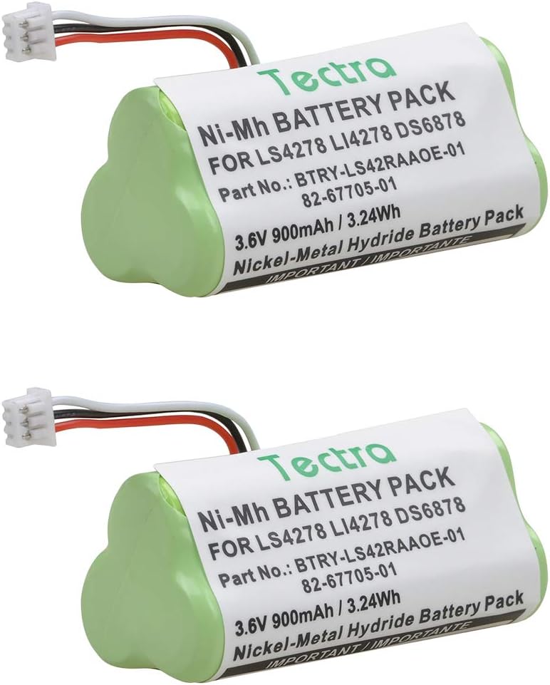 Amazon.com: Tectra 2-Pack LS4278 Battery for Motorola Symbol 82-67705 ...