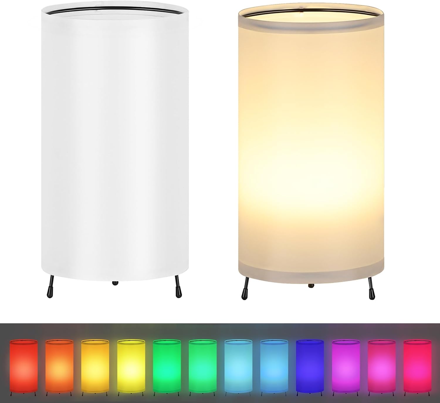 ETELI Night Light Table Lamp for Kids, Small Dimmable Night Stand Lamp ...