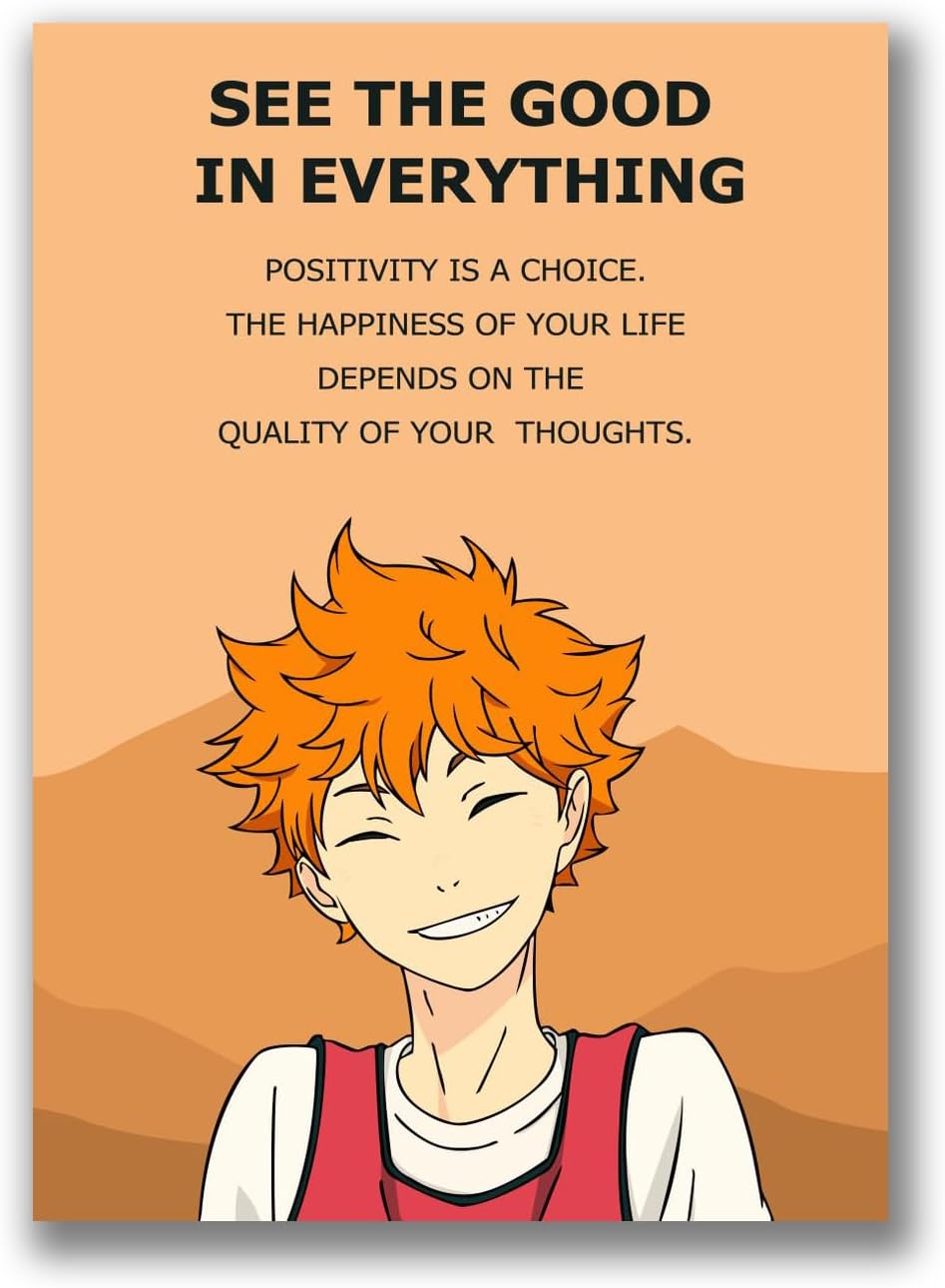 Anime Motivational Posters For Haikyuu Hinata Anime Quote Aesthetic ...