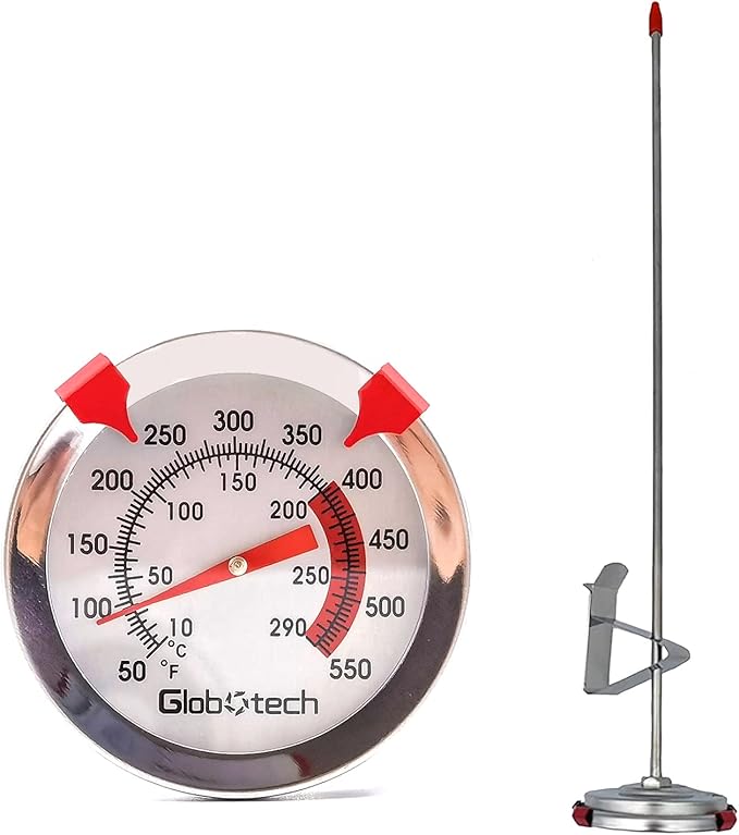 Amazon.com: Water Proof 2" Dial Deep Fry Thermometer, Stainless Steel ...