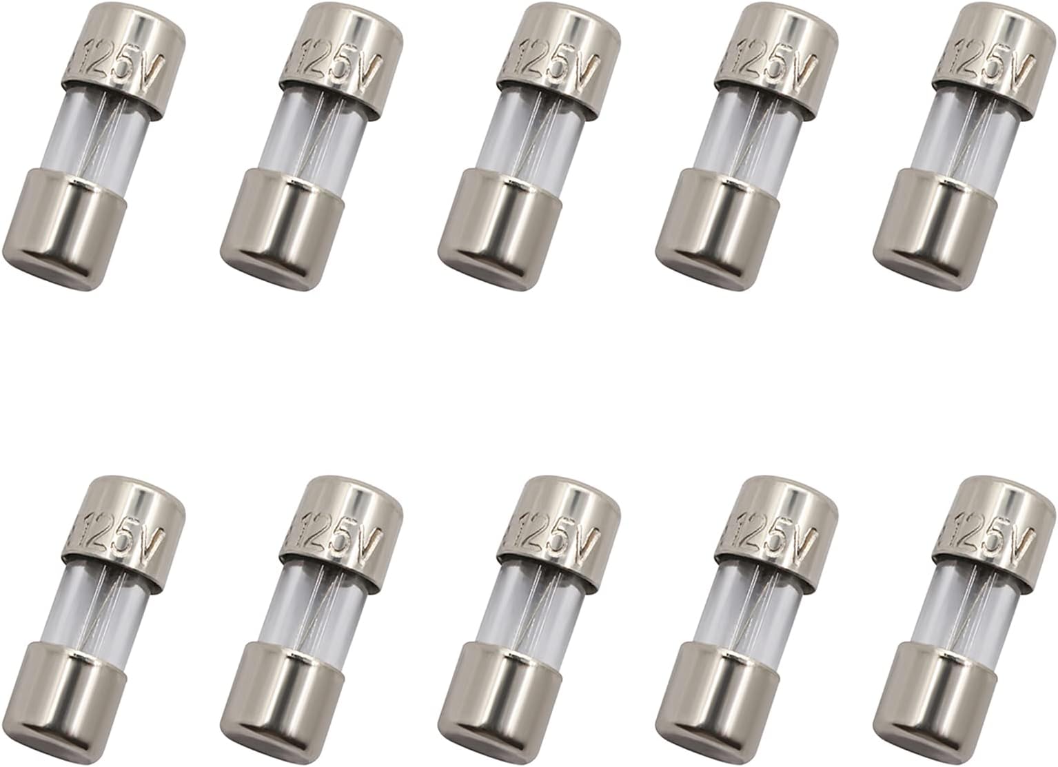 SIXQJZML 10 Pack F8AL Fast-Blow Fuse 8A 8amp 125V Glass Fuses 0.2 x 0. ...