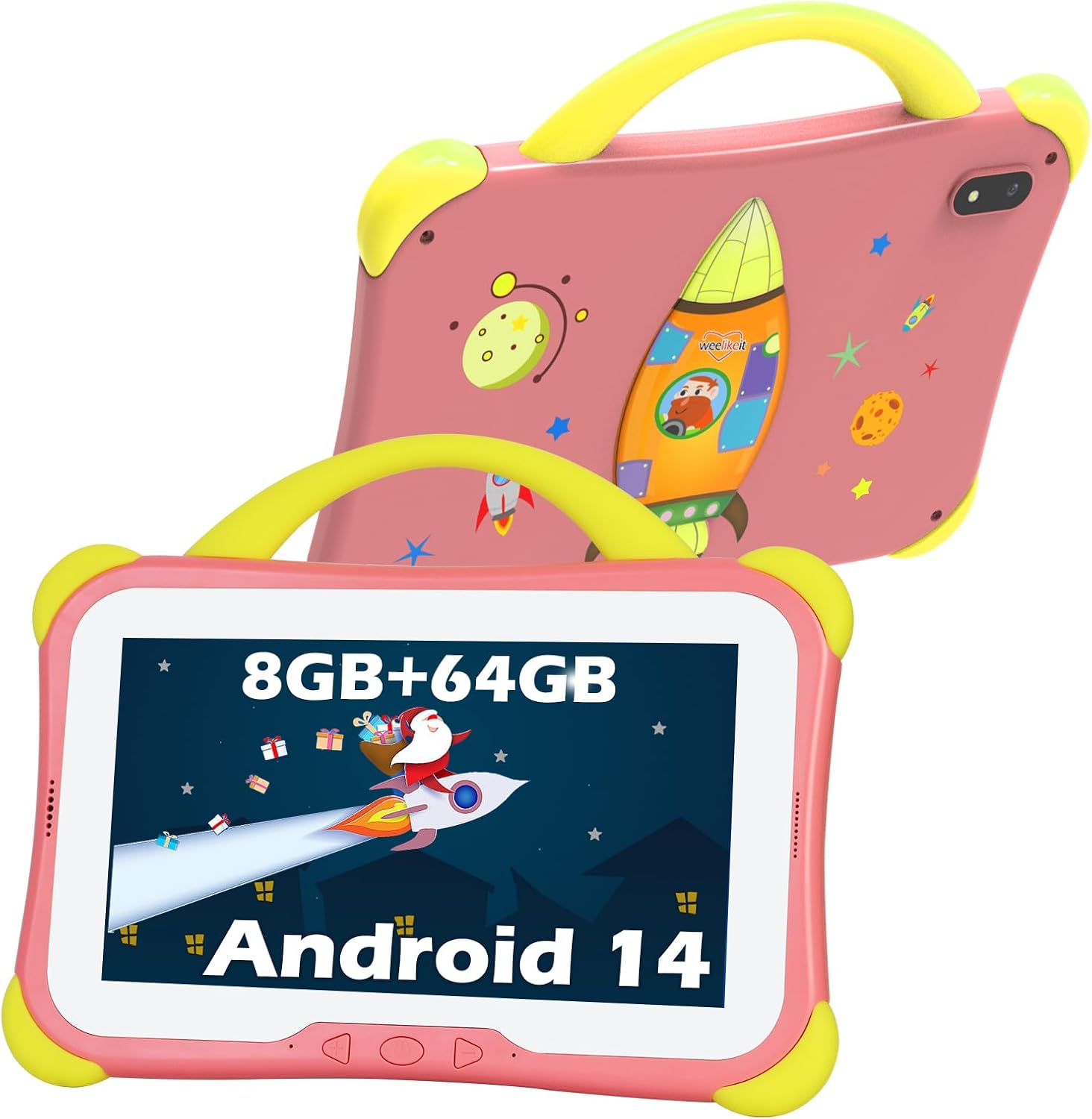 Weelikeit Kids Tablet, 7 inch Tablet for Kids 8GB RAM 64GB ROM Android ...