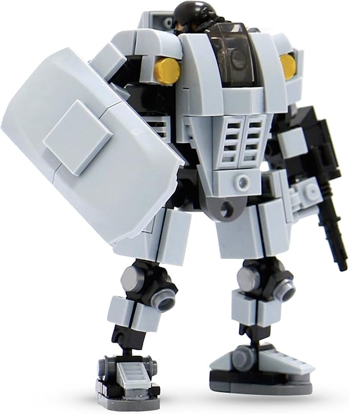 Amazon.com: MyBuild Mecha Frame 5 Mech Suit Building Toys Gray Mech ...