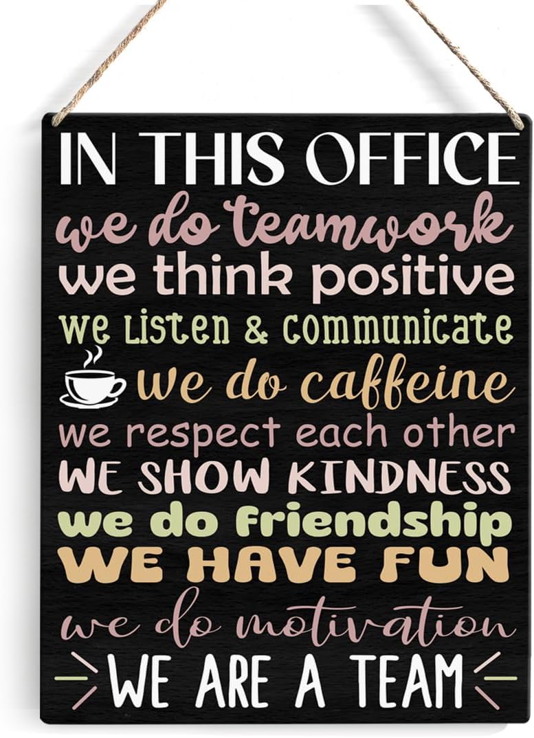 Amazon.com: Office Quote Sayings Signs Wall Decor Rustic in This Office ...