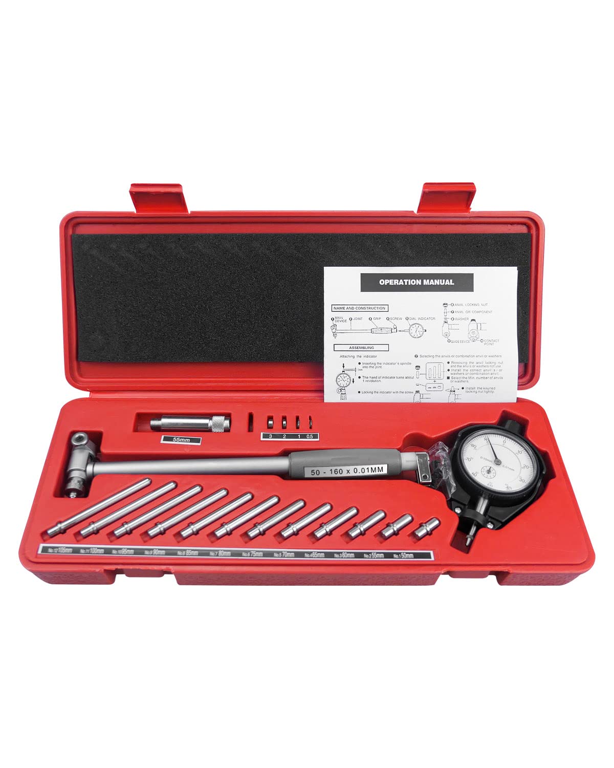 Dial Indicator Bore Gage 2" - 6" Range 0.001" Precision, Industrial ...