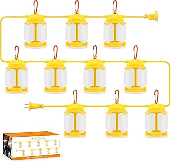 Amazon.com: 100FT LED Construction String Lights, 300W 30000LM Super ...