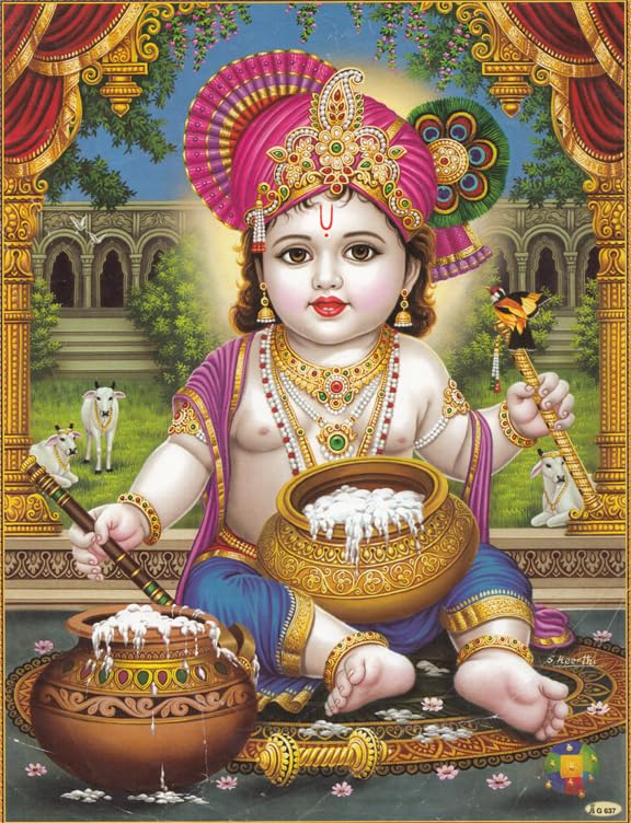 YEOREO God Krishna Poster For Room |Krishna poster | Krishna wall ...