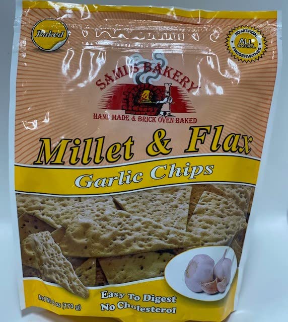 Amazon.com : Sami's Bakery Millet & Flax Chips (Garlic, 1) : Grocery ...