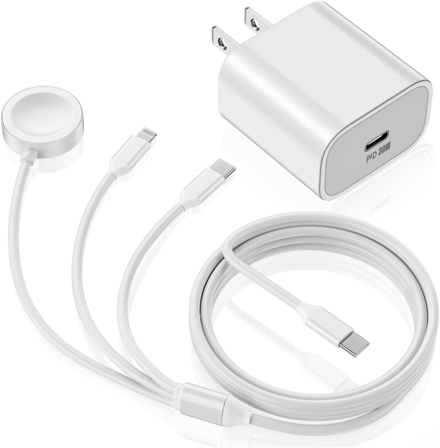 Amazon.com: 3 in 1 Short Charger for Apple Watch - Portable Charging ...