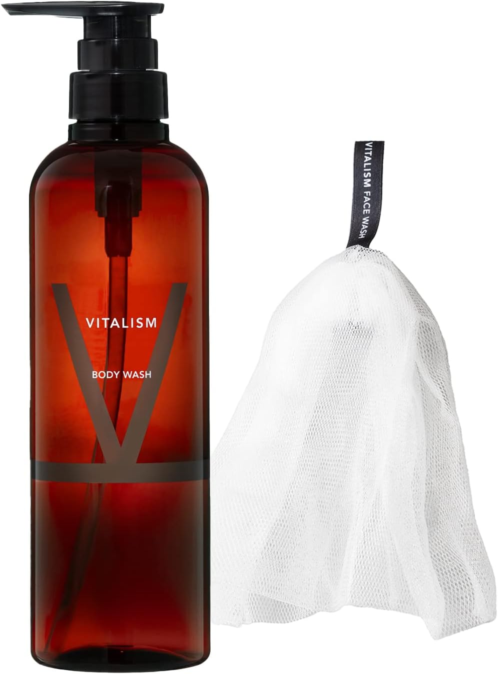Amazon.co.jp: バイタリズム(VITALISM) ボディーソープ ＋ 泡立てネット 各1個 (アミノ酸系洗浄成分) ボディウォッシュ ボディソープ メンズ レディース 単品 ...