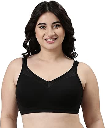 Amazon.com: Enamor Wireless Push up Non Paded Bra for Women - Full Support, Full Coverage, with ...