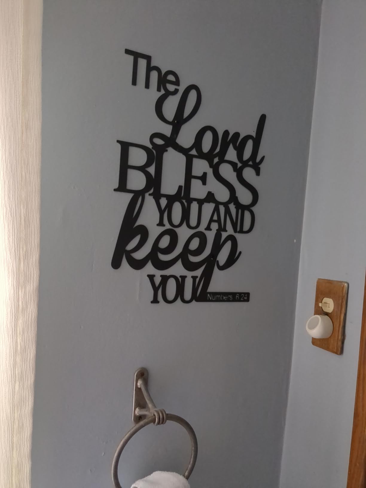 Amazon.com: Black Metal Bible Verses Wall Decor - The Lord Bless You ...