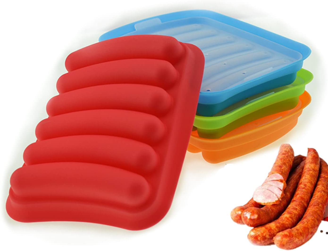 Amazon.com: Non-Stick Silicone Sausage Mold for Homemade DIY Hot Dogs ...