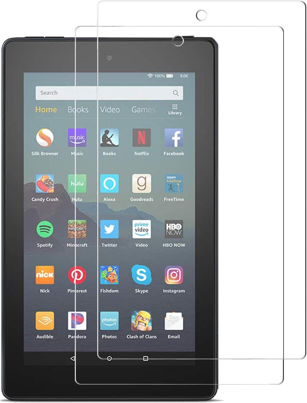 Amazon.com: [2 Pack] TDA Fire 7 Glass Screen Protector (2019 Released ...