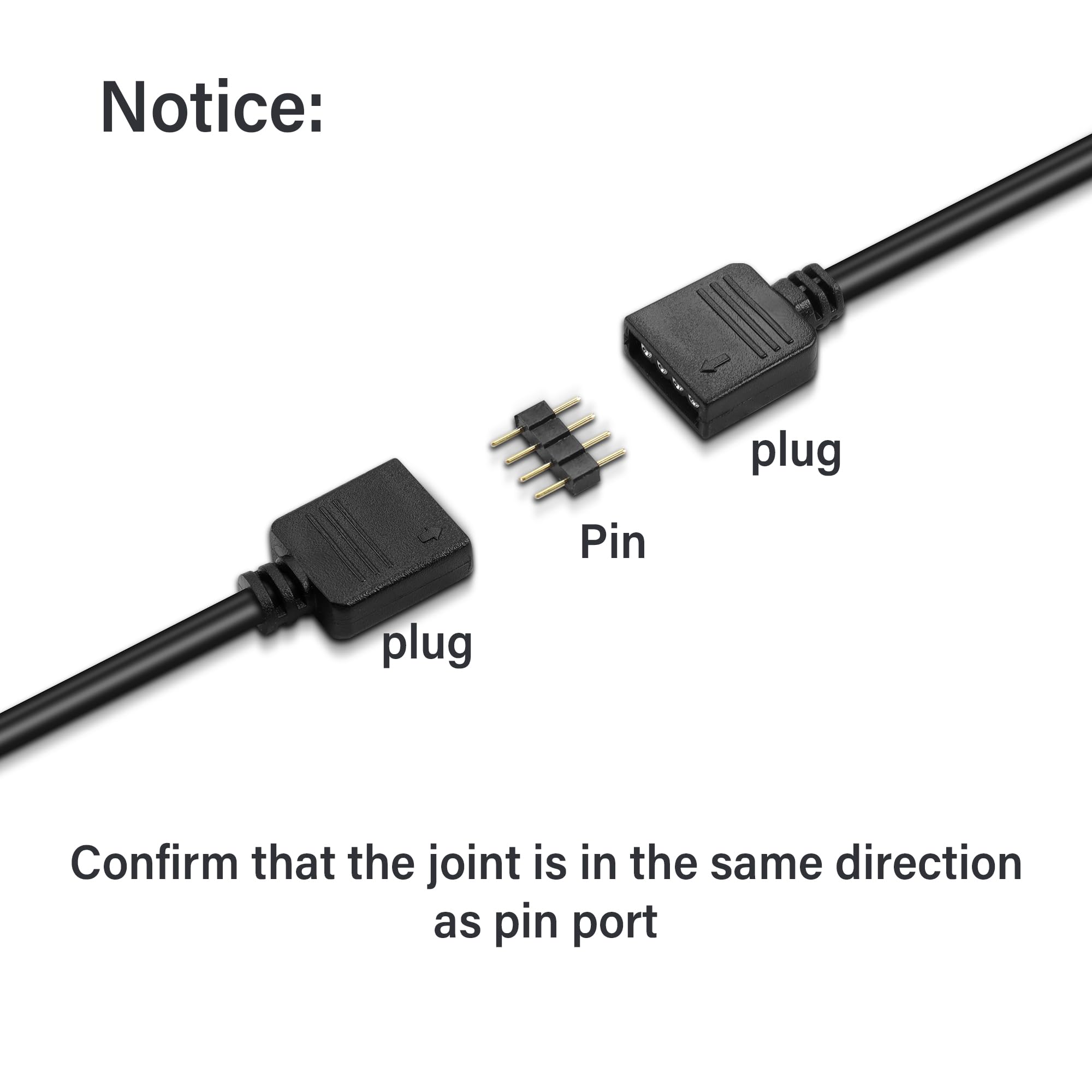 Snapklik.com : GINTOOYUN 4 Pin RGB Extension Cable 12v 4 PIN To SM 4Pin ...