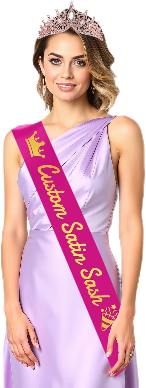 Custom Sash Personalized with Text & Icons - Wonderful Graduation Party ...