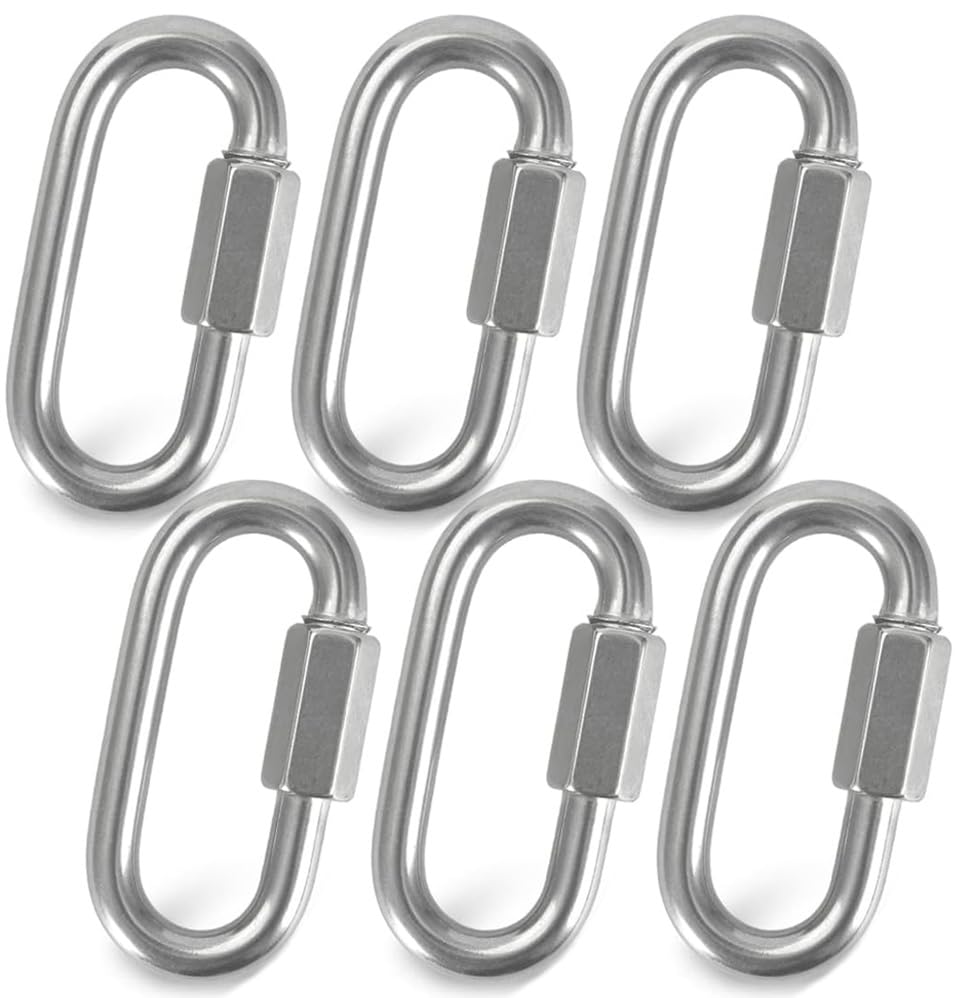 SOUL KOCHIN 6PCS 3 Inch Stainless Steel Chain Quick Links, M8 5/16 ...