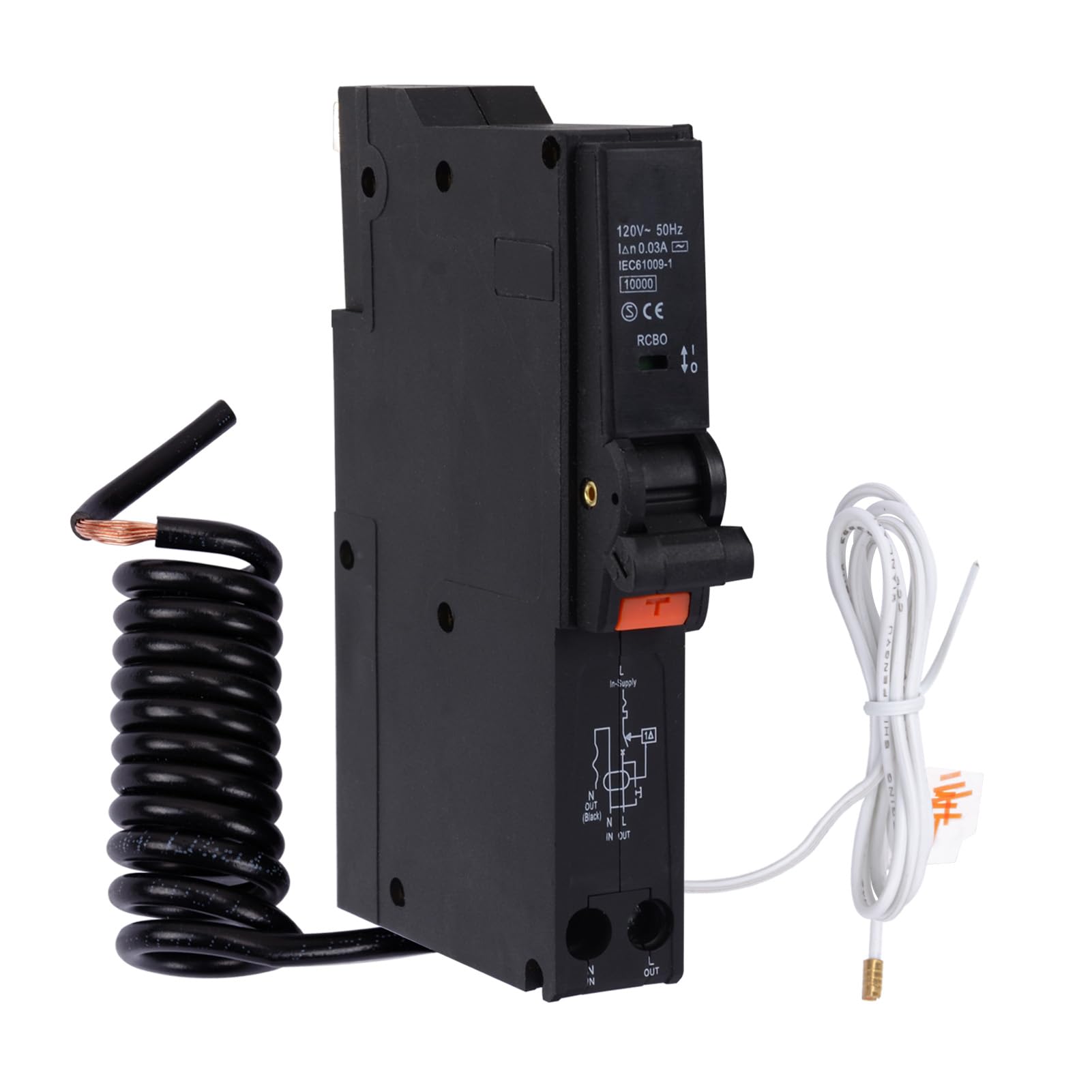 RCBO Circuit Breaker RCBO FI Circuit Breaker 1P+N 20A AC Type 30mA ...