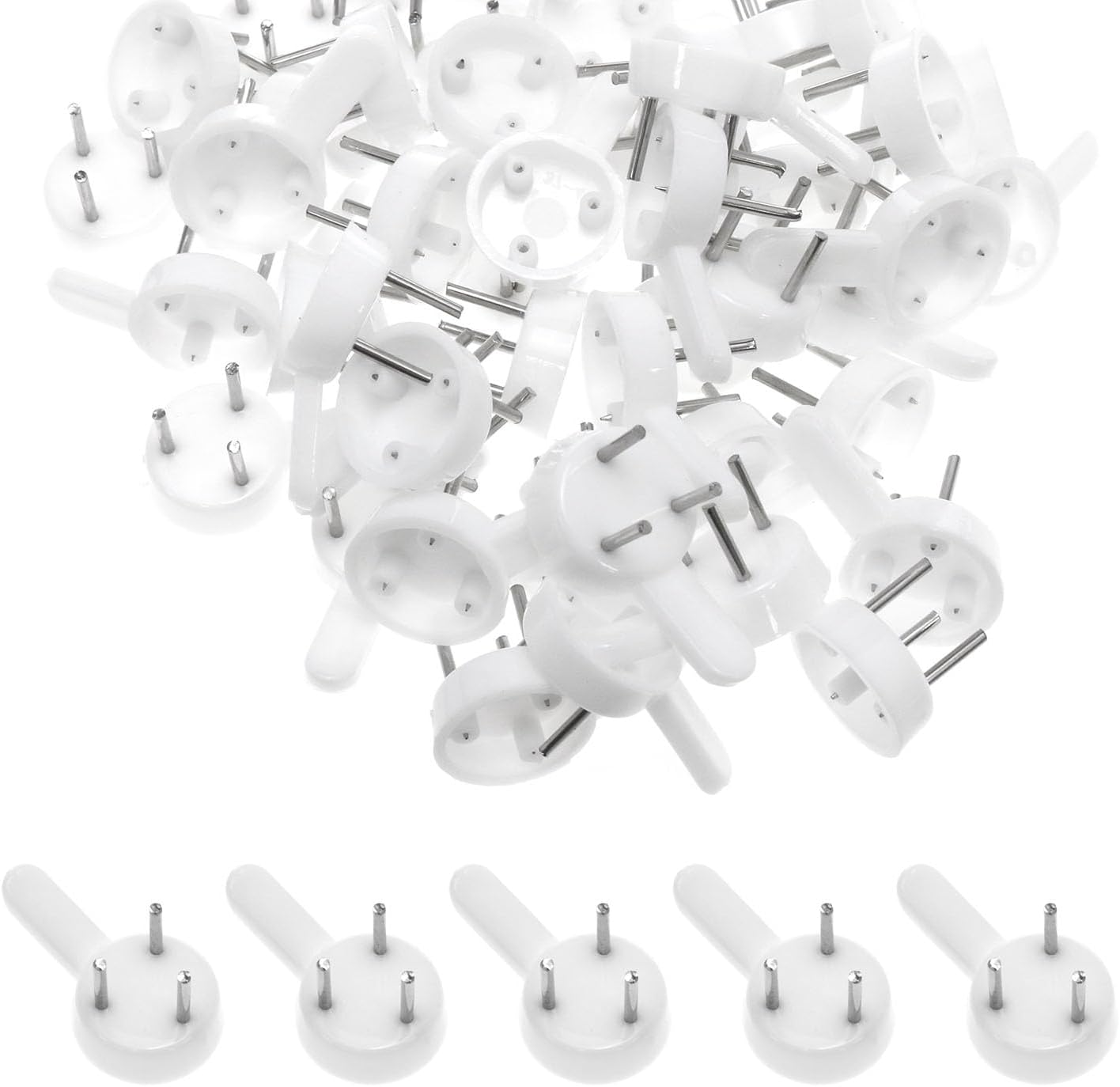 VAKTOK-50pcs Picture Hangers Without Nails Plastic Picture Frame ...