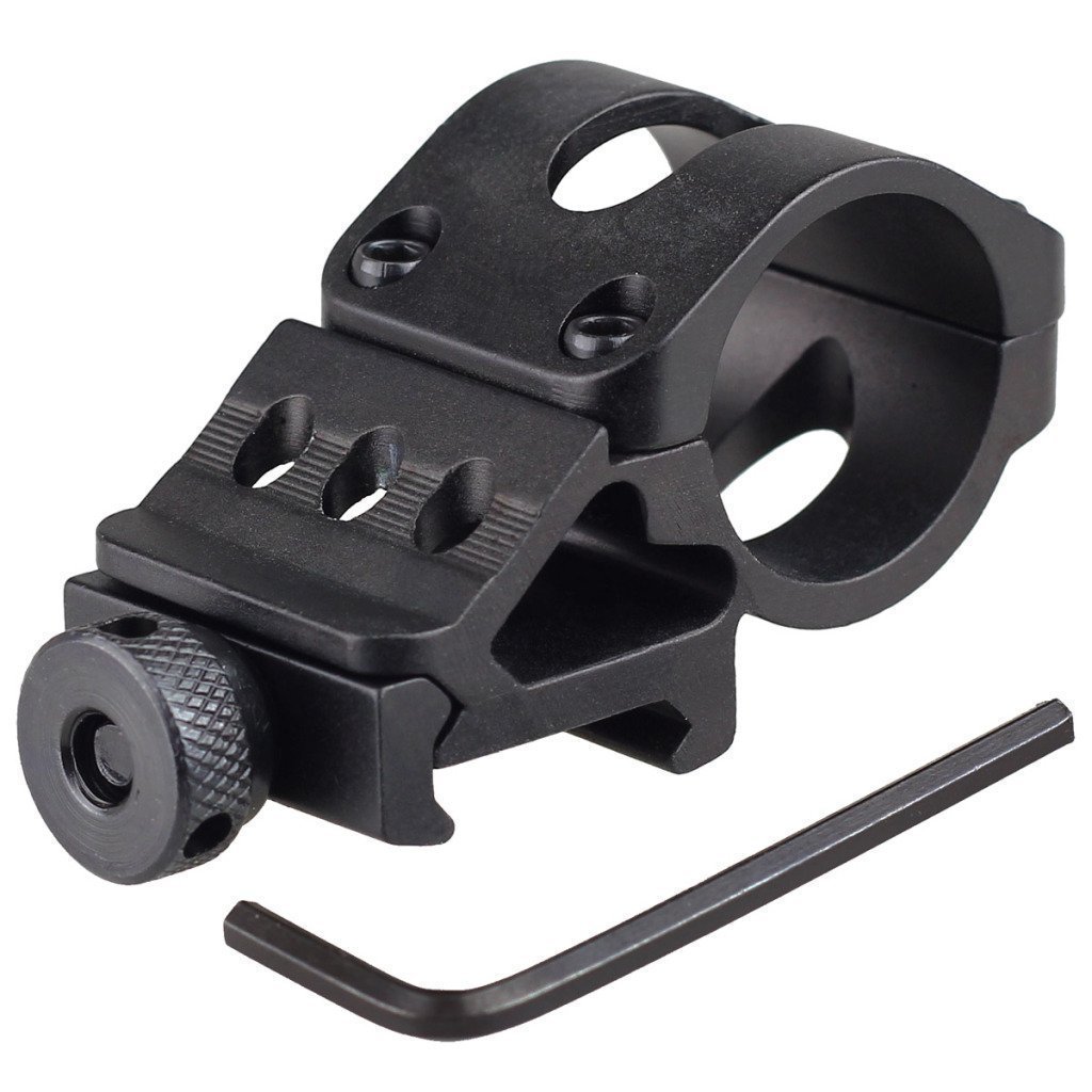 WINDFIRE 1" 25mm Ring Offset Side 45°W/Picatinny Rail Mount for Flashlight Torch Scope Picatinny ...