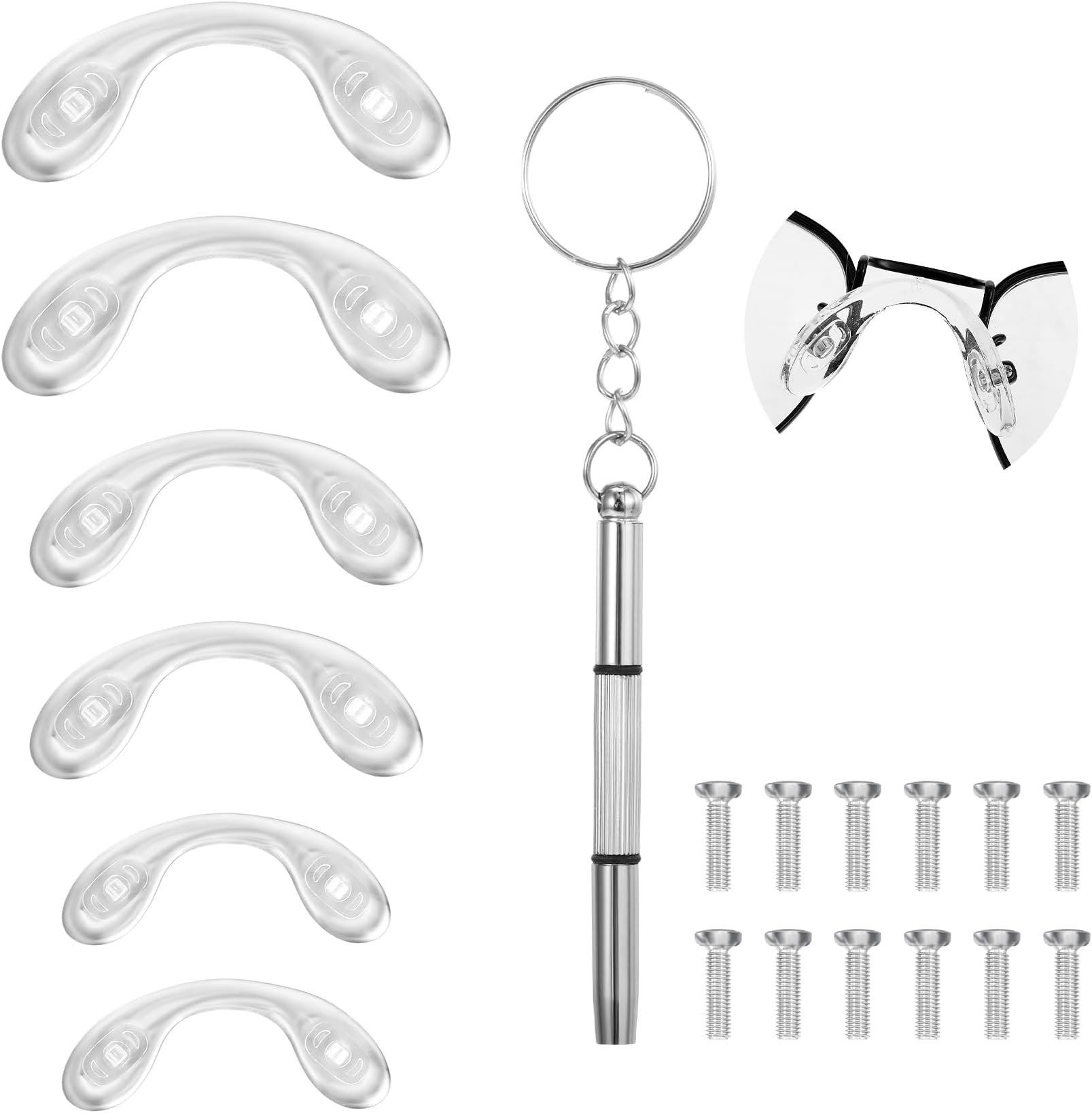 Amazon.com: 6 Pcs Nose Bridge for Glasses Eyeglasses Nose Pads U Shaped ...