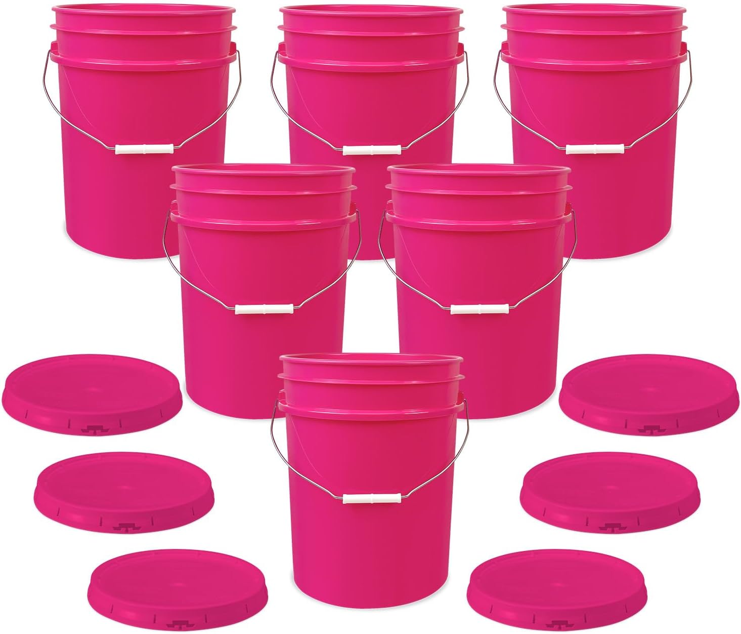 Amazon.com: ePackageSupply 3.5 Gallon White Bucket & Lid - Durable 90 ...
