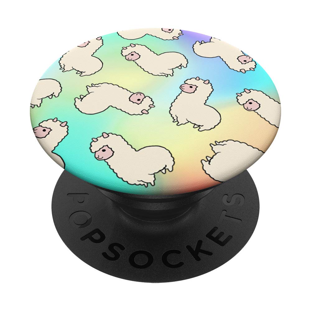 Amazon.com: Fluffy Llamas Colorful Colors PopSockets Swappable PopGrip ...