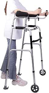 Amazon.com: WONDSIGHIN Folding Walker with Armrest for Seniors ...