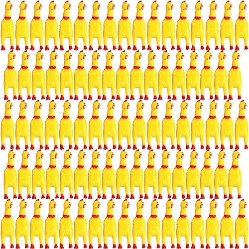 Libima 150 Pcs 6.3 Inch Screaming Rubber Chicken Toy Bulk, Mini Squeeze ...