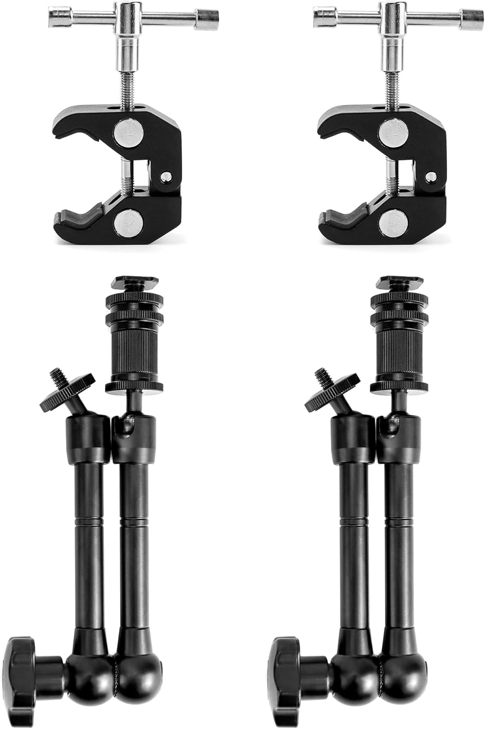 Amazon.com: QWORK Adjustable Articulating Arm & Large Super Clamp, 2 ...