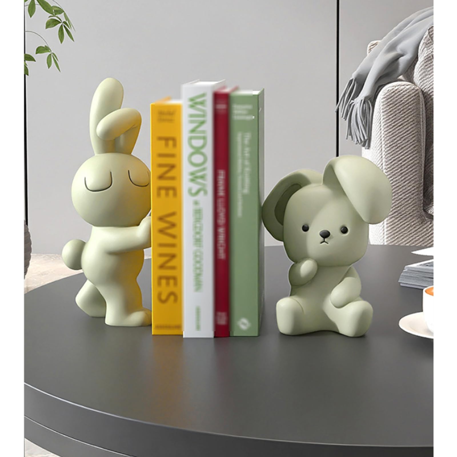 Book Shelf Kids Room 1 Pair Cute Metal Rabbit Bookends,Cartoon Animal ...