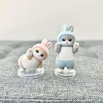 Amazon | mofsand もふさんど ならぶんです。 ピンク ブルー うさぎにゃん ガチャ | カプセル玩具 | おもちゃ