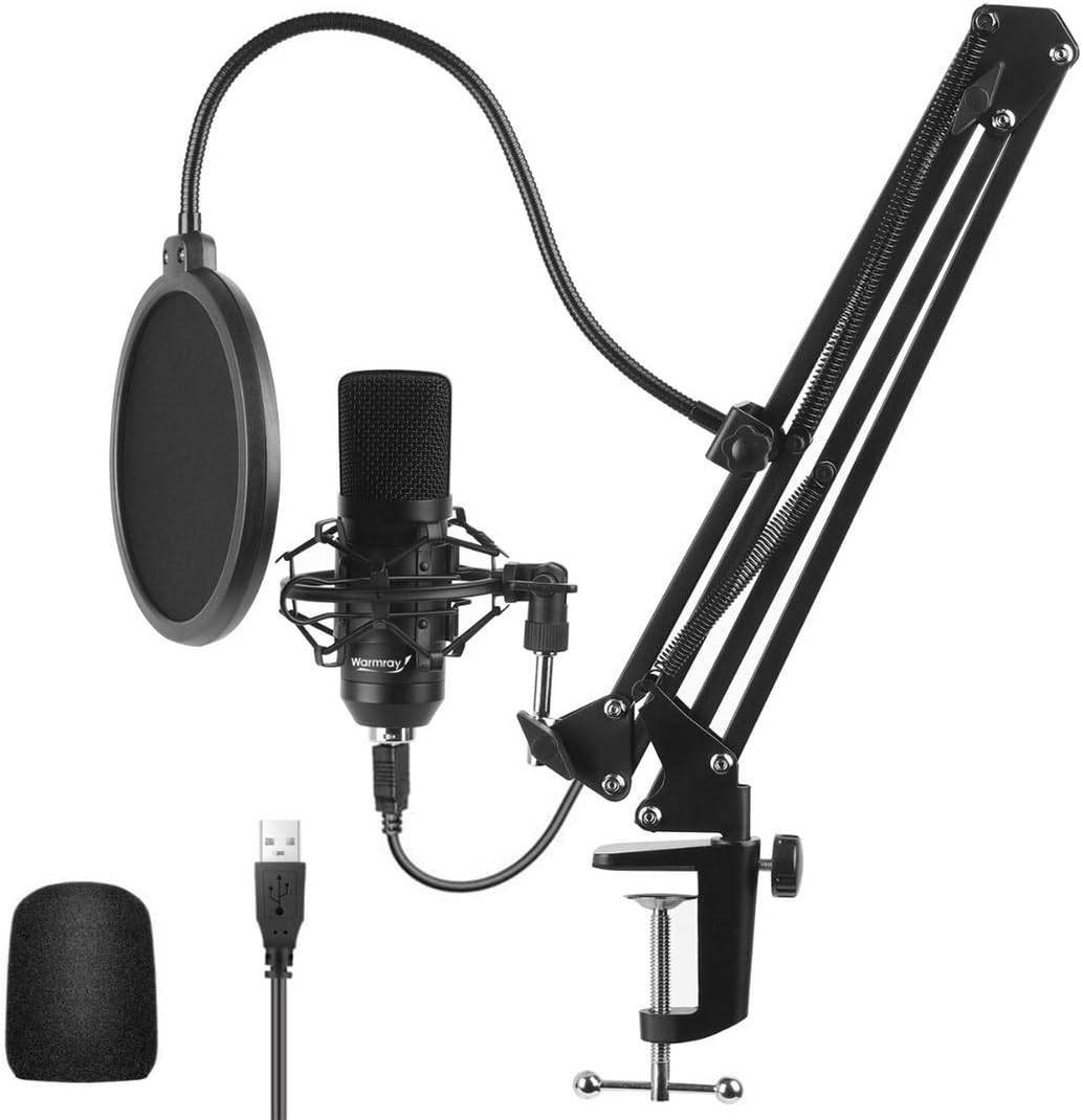 Amazon.com: USB Condenser Microphone Kit, Professional USB Computer Mic ...