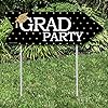 Amazon.com : Big Dot of Happiness Gold Graduation Party Sign Arrow ...
