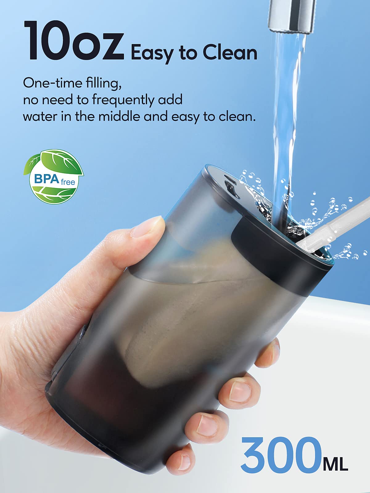 Water Dental Flosser Teeth Pick: Portable Cordless Oral Irrigator with Micro-Bubbles Tech 300ML ...