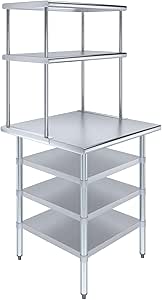 Amazon.com: Amgood 30" x 30" Stainless Steel Work Table with 3 Shelves ...