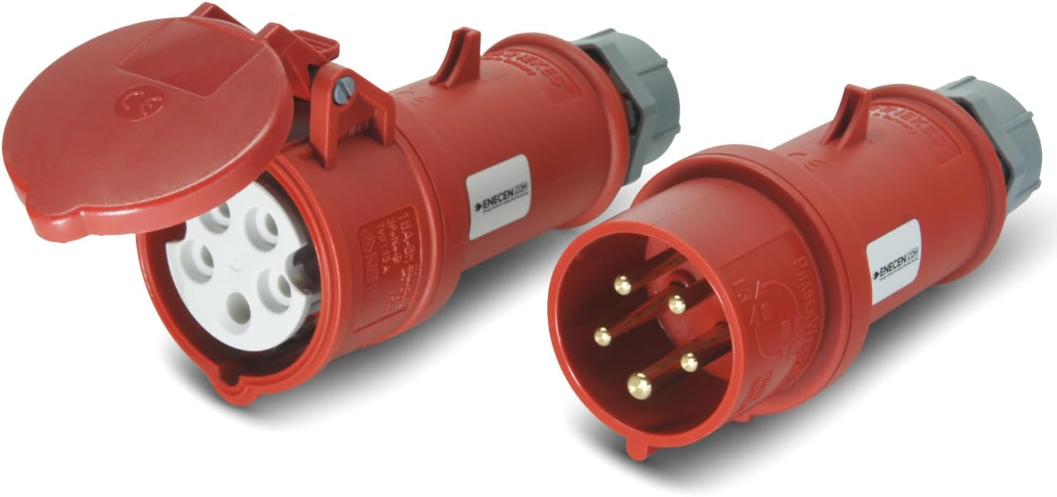 CEE Stecker & Kupplung Set 400V/16A 5p IP44 - Mennekes : Amazon.de ...