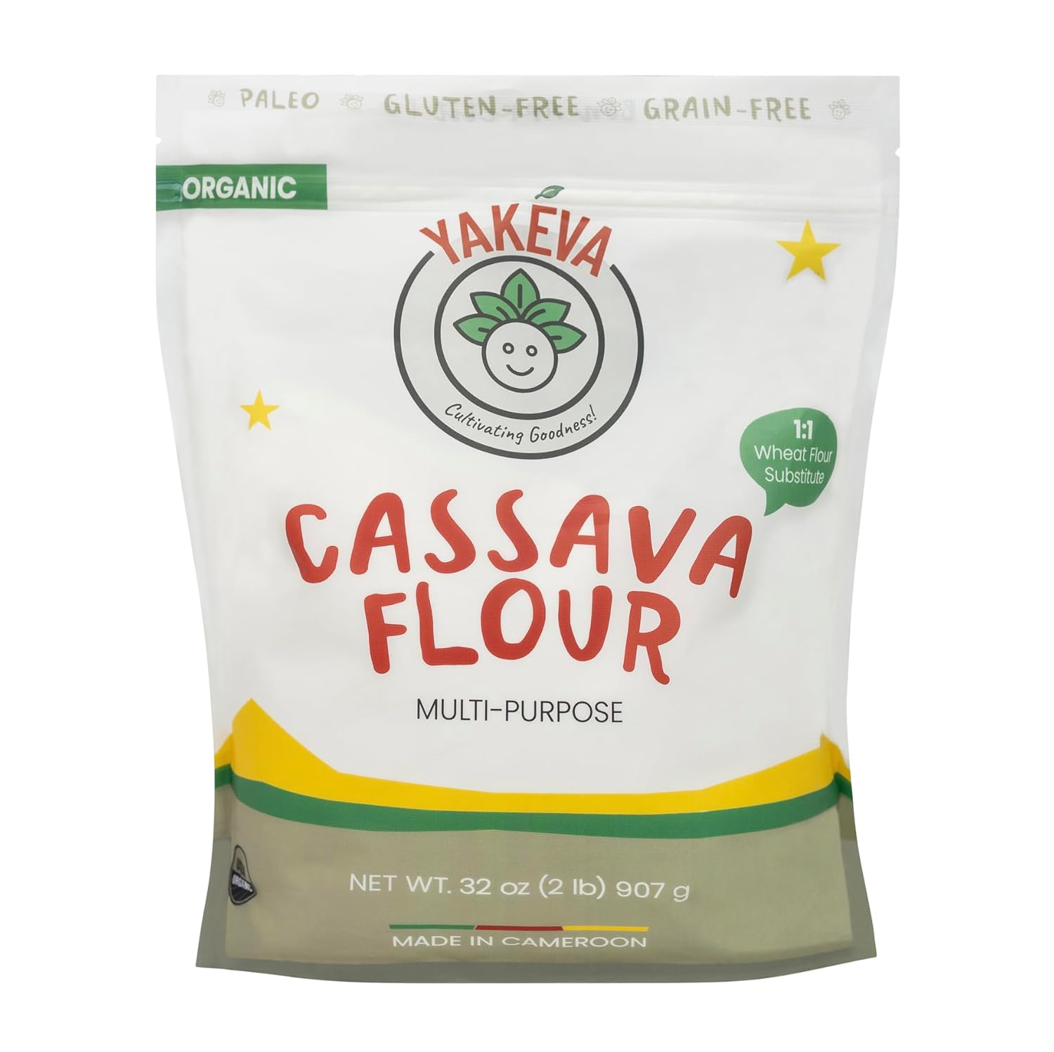 Amazon.com : YAKÉVA Organic Cassava Flour - Gluten-Free Flour, Grain ...