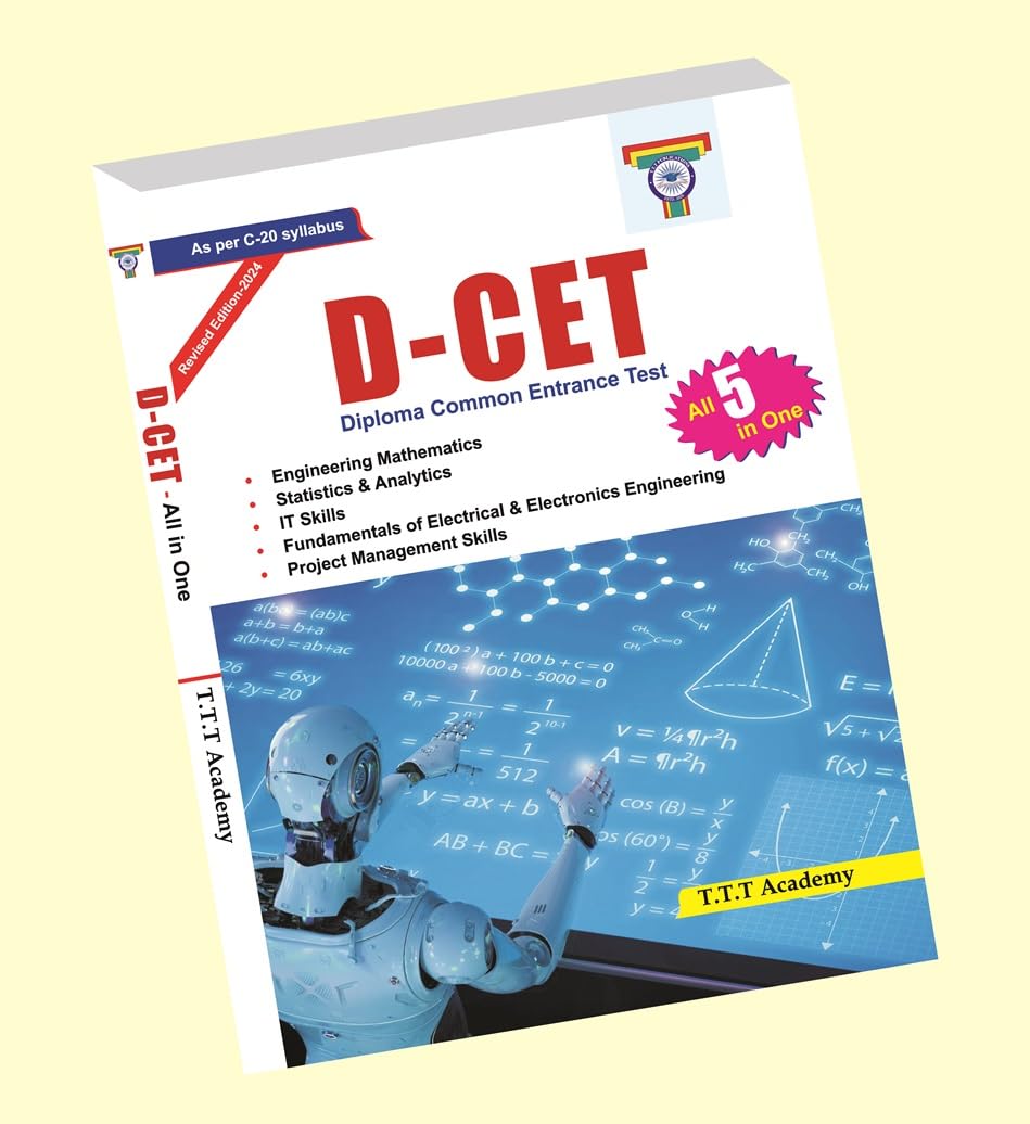 Diploma Cet Dcet Book C20 Syllabus All 5 Subjects : Amazon.in: Books