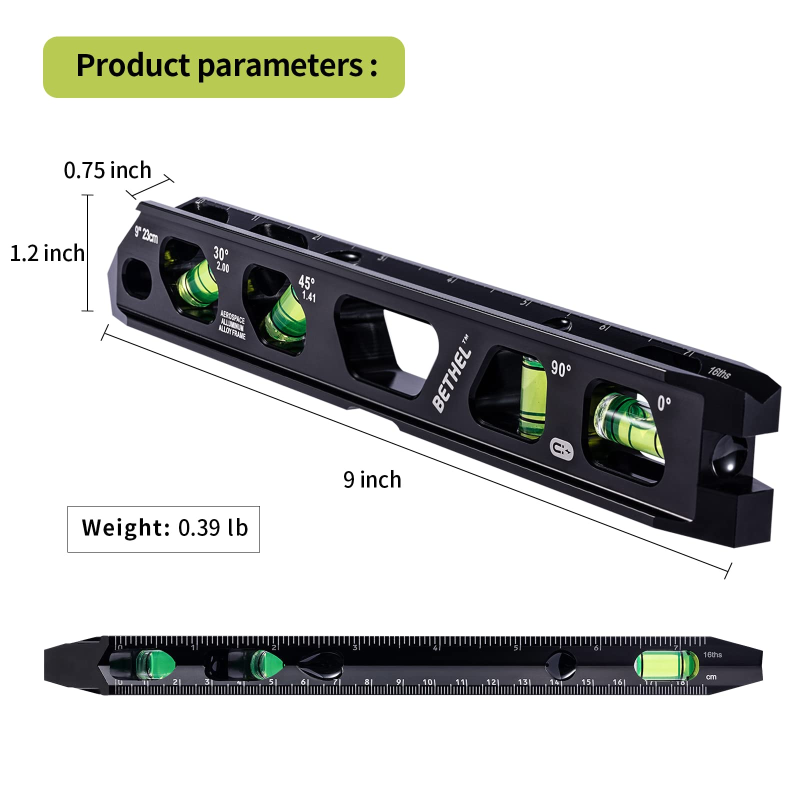 Snapklik.com : BETHEL Torpedo Level, Magnetic Conduit Level