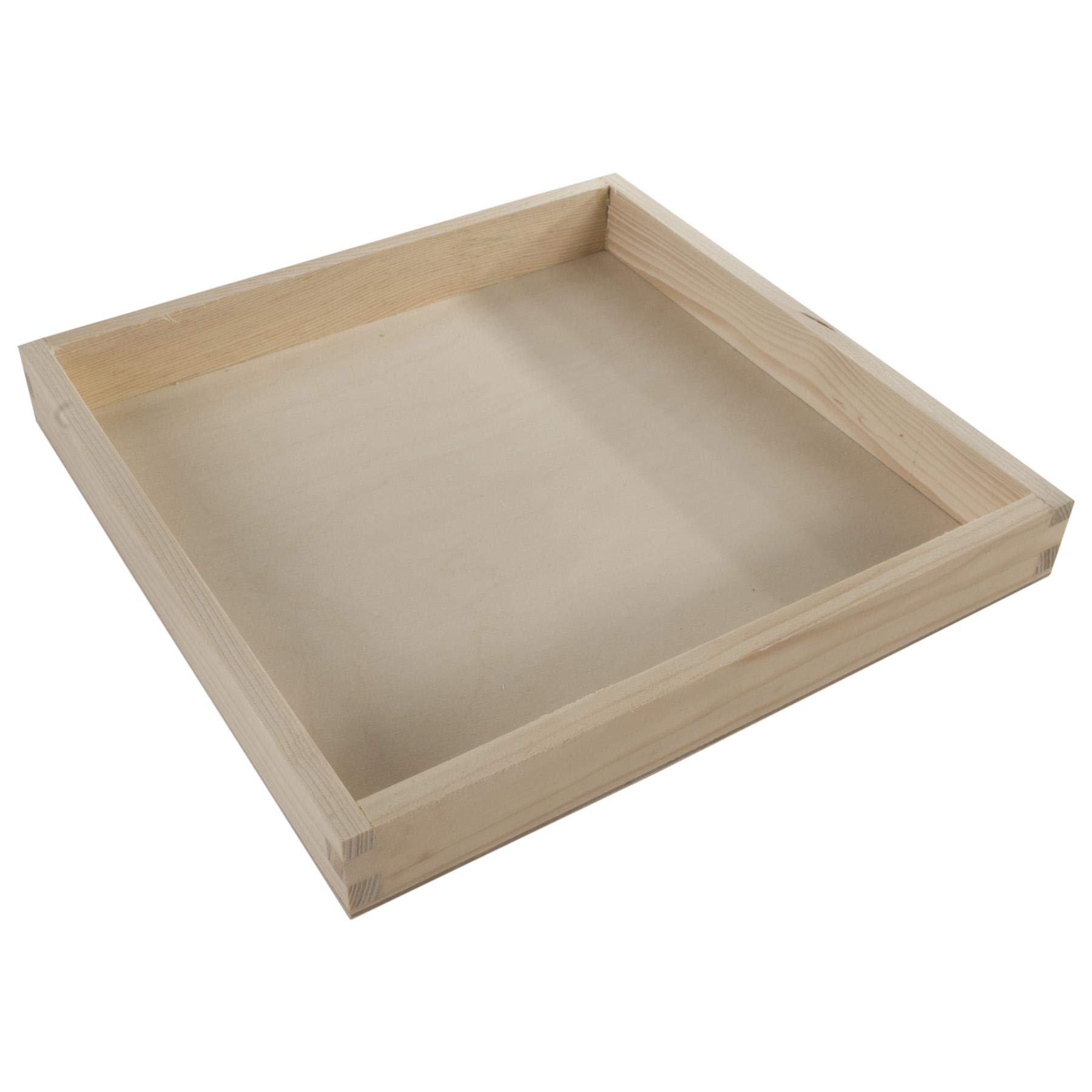 Square Shallow Display Open Box Container | Serving Tray | Desk ...
