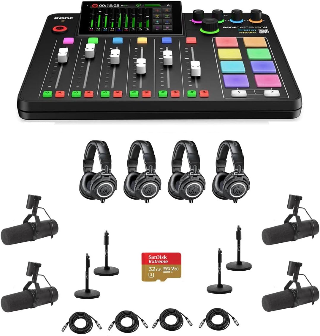 Amazon.com: Rode RODECaster Pro II Integrated Audio Production Studio ...