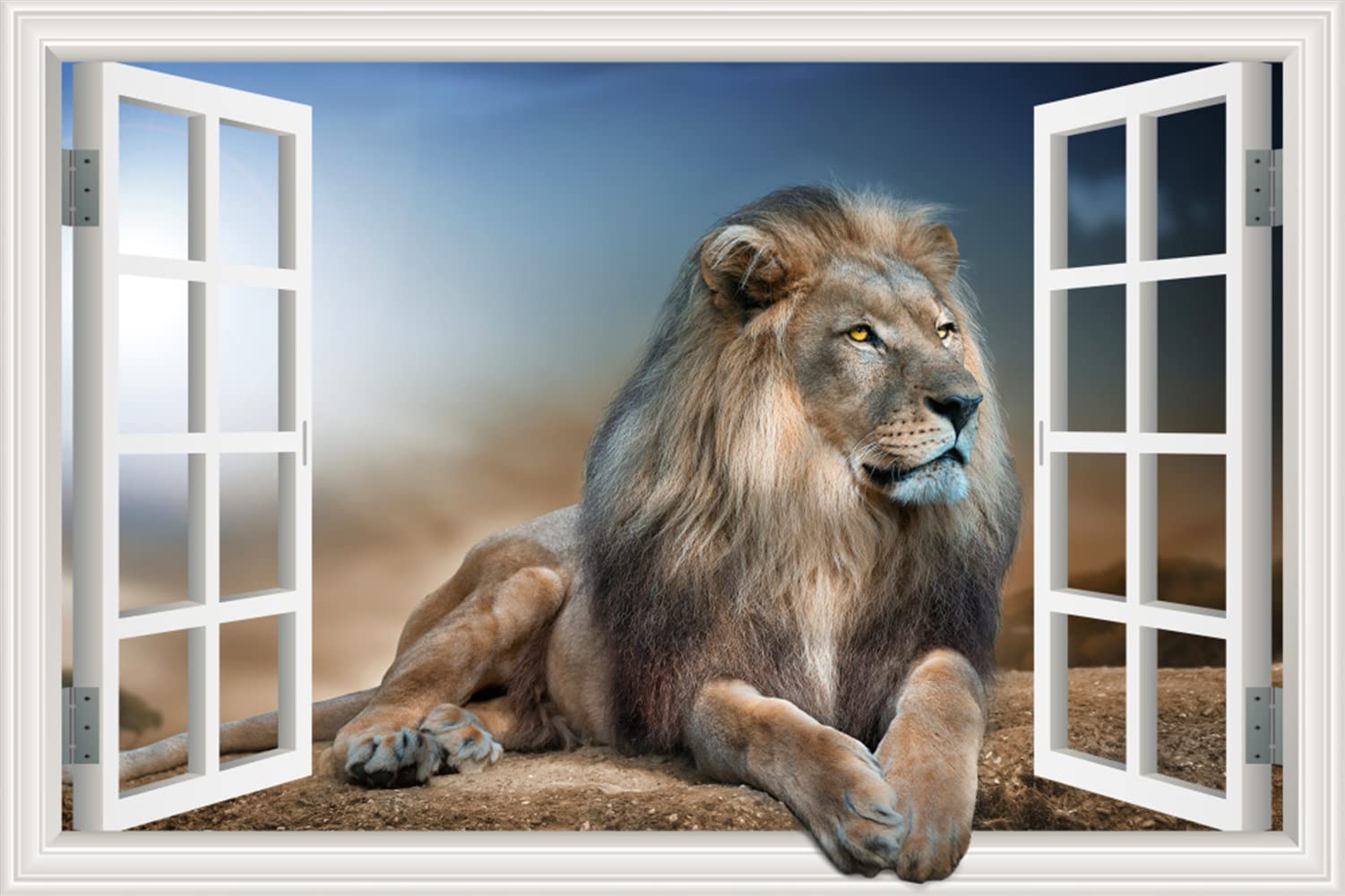 Lion Lying Down Side View