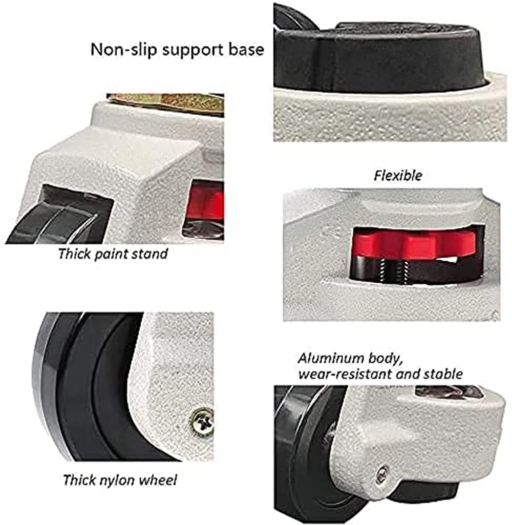 tonchean 4 Pack Heavy Duty Leveling Casters Leveling Feet Wheels Self ...