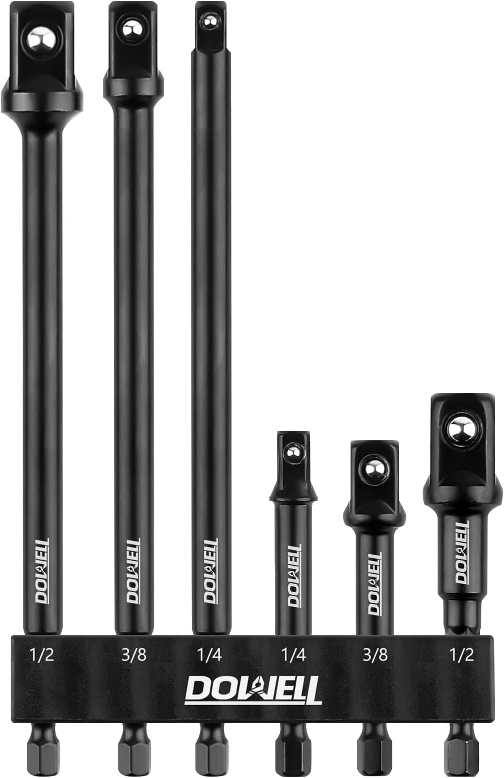 LEXIVON [2-Pack] Impact Grade Socket Adapter Set, 3" Extension Bit with ...