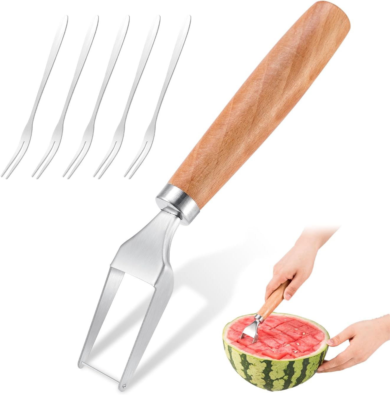 Amazon.com: Watermelon Slicer Cuts Watermelons into Cubes, Stainless ...
