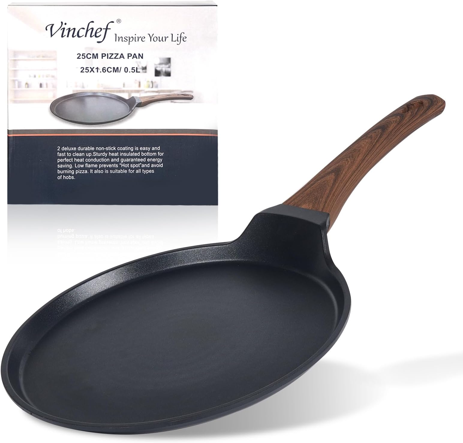 Amazon.com: CAINFY Nonstick Crepe Pan, 11inch Skillet Pan for Dosa Tawa ...
