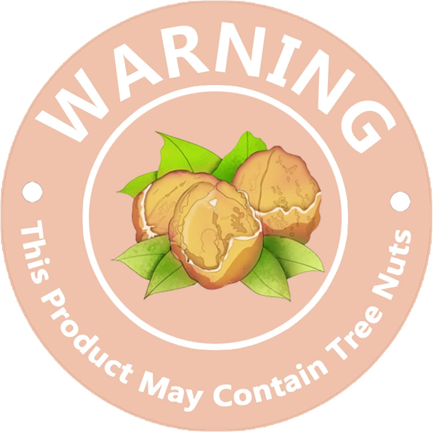 Amazon.com : Contains Nuts Labels 1 inch Allergen Warning Stickers ...