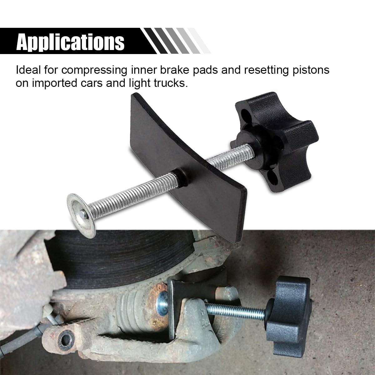 Snapklik.com : Brake Pad Spreader, 360 Degree Swivel Joint Disc Brake ...